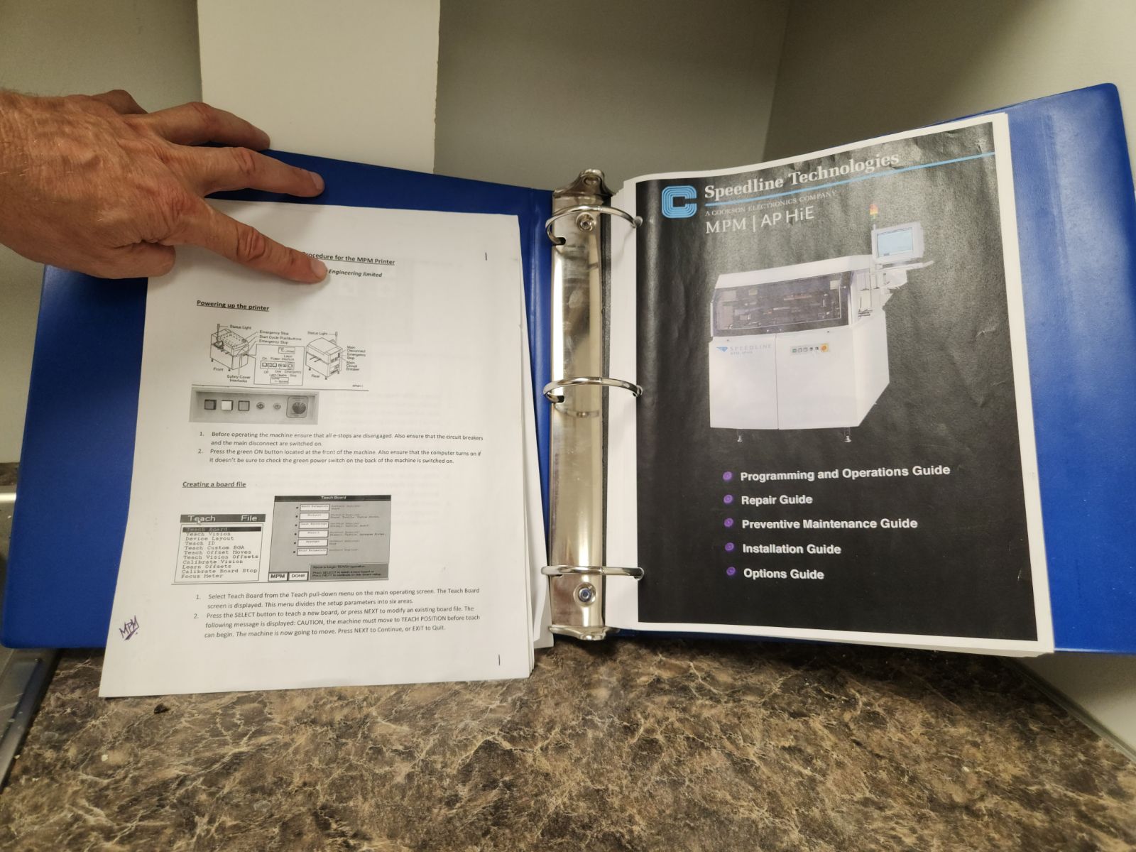 Manual for MPM AP HiE Printer - Used SMT Equipment